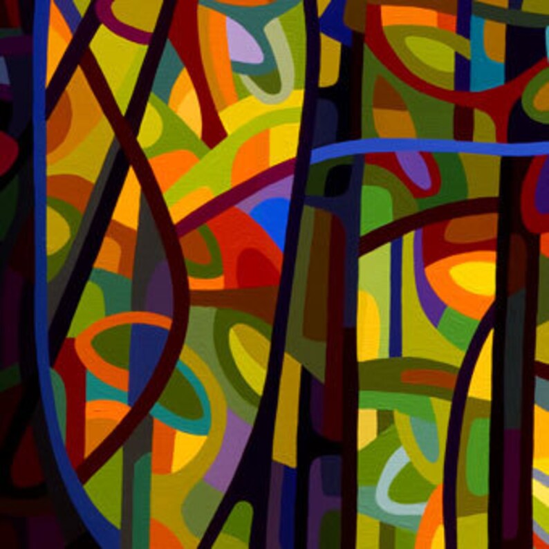 Fine Art Poster Print of an Original Abstract Acrylic Painting Standing ...