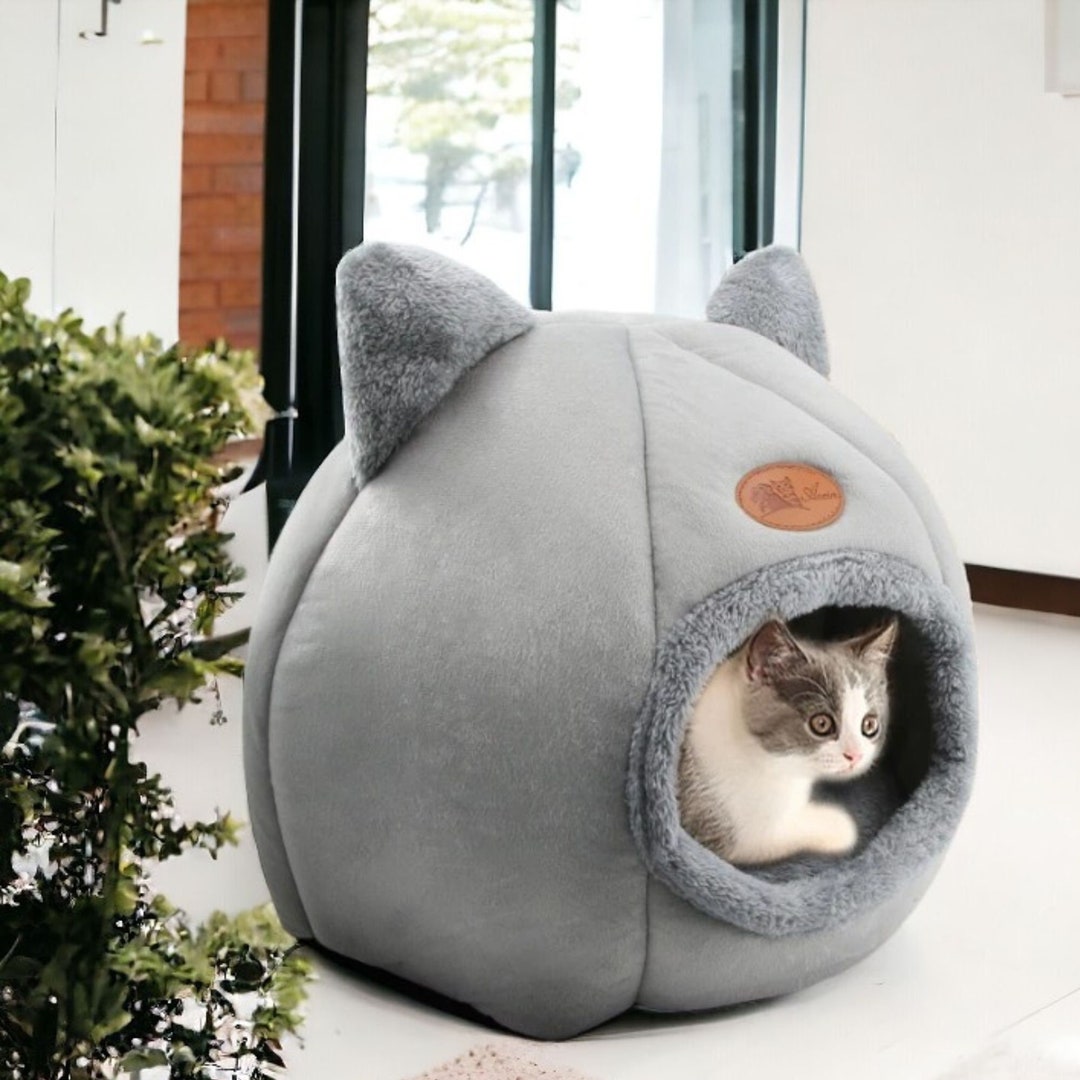 Grey Cute Pet Cot, Puppy Crate, Modern Dog Crate, Cat Kennel, Indoor ...