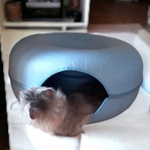 Cat Tunnel Bed, Donut Bed, Blue Cat Cave, Pet Kennel, Pet House, Puppy ...