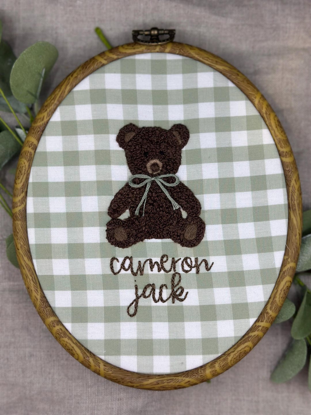 Baby Name Embroidery Hoop / Hand Embroidery / Custom Baby Gift / Birth ...