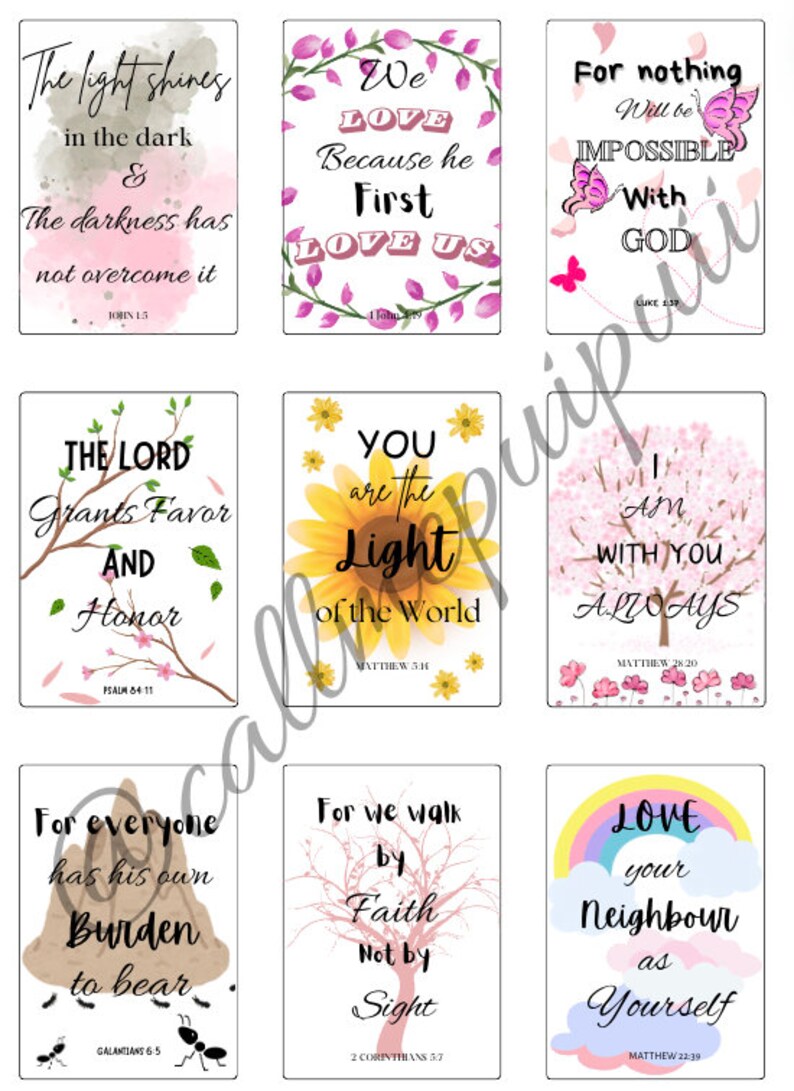 30 Bible Verses & Affirmation Card Scripture Cards Digital Cards - Etsy