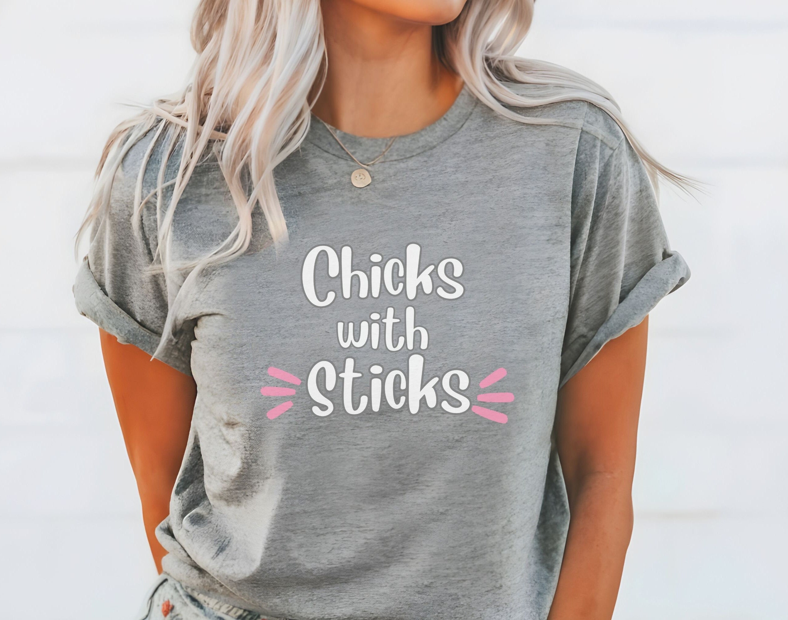 Chicks With Sticks, Golfing T-shirt, Classic Short Sleeve T-shirt ...