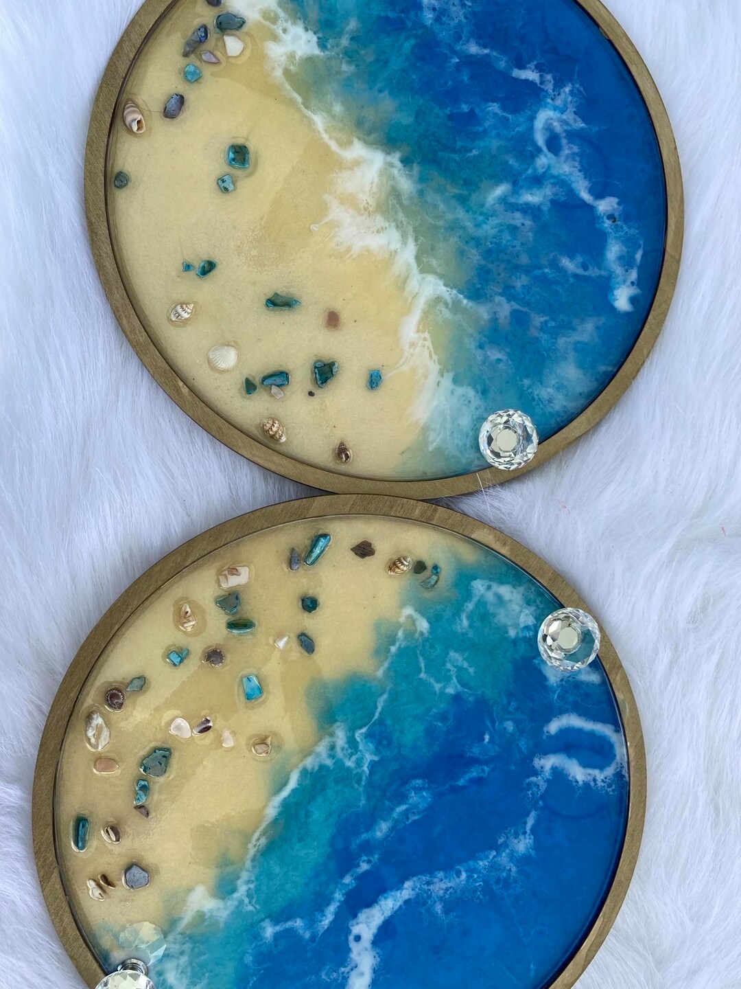 Ocean Tray, Beach Tray, Ocean Serving Tray, Wooden Serving Tray, Bamboo ...