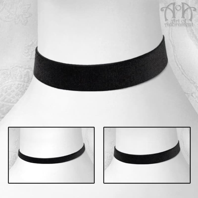 Large Choker With Ribbon - Etsy UK