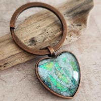 Personalized Heart Keychains - Etsy