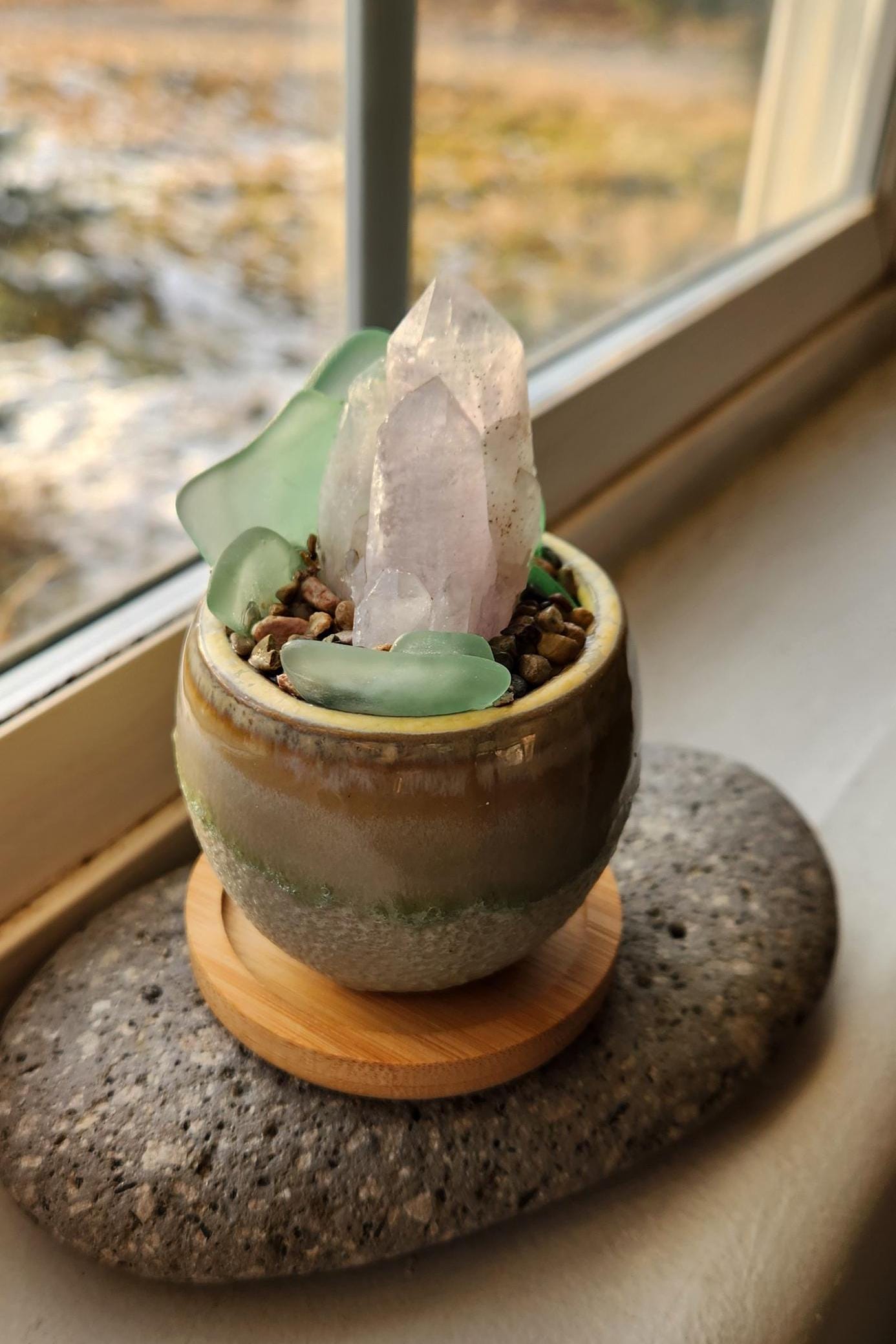 Hand Made Sea Glass Succulent - Etsy
