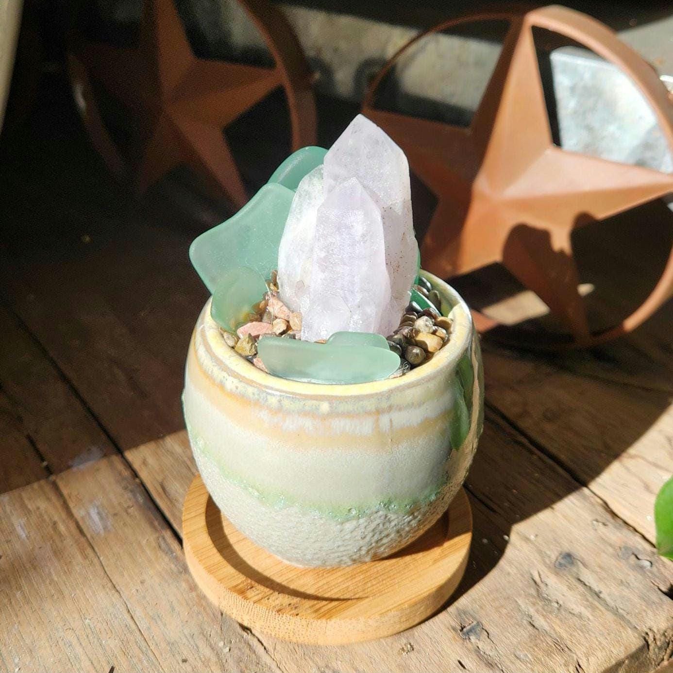 Hand Made Sea Glass Succulent - Etsy