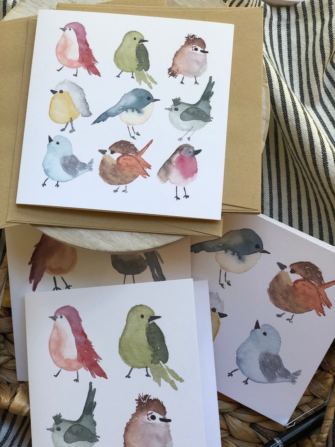 For the Birds Notecards | Watercolor Cards | Art Cards | Nature Cards ...