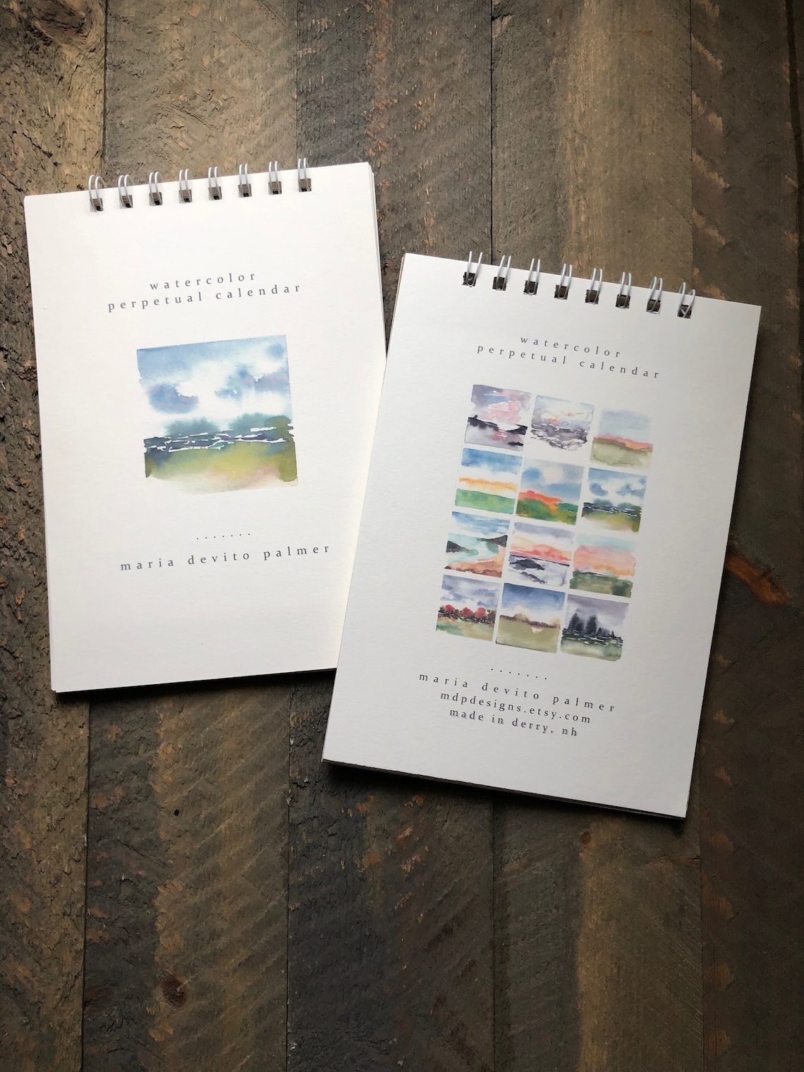 NEW Watercolor Perpetual Calendar Birthday Calendar Art - Etsy