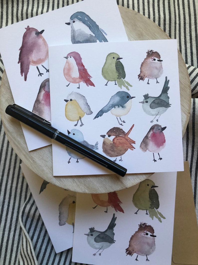 For the Birds Notecards | Watercolor Cards | Art Cards | Nature Cards ...