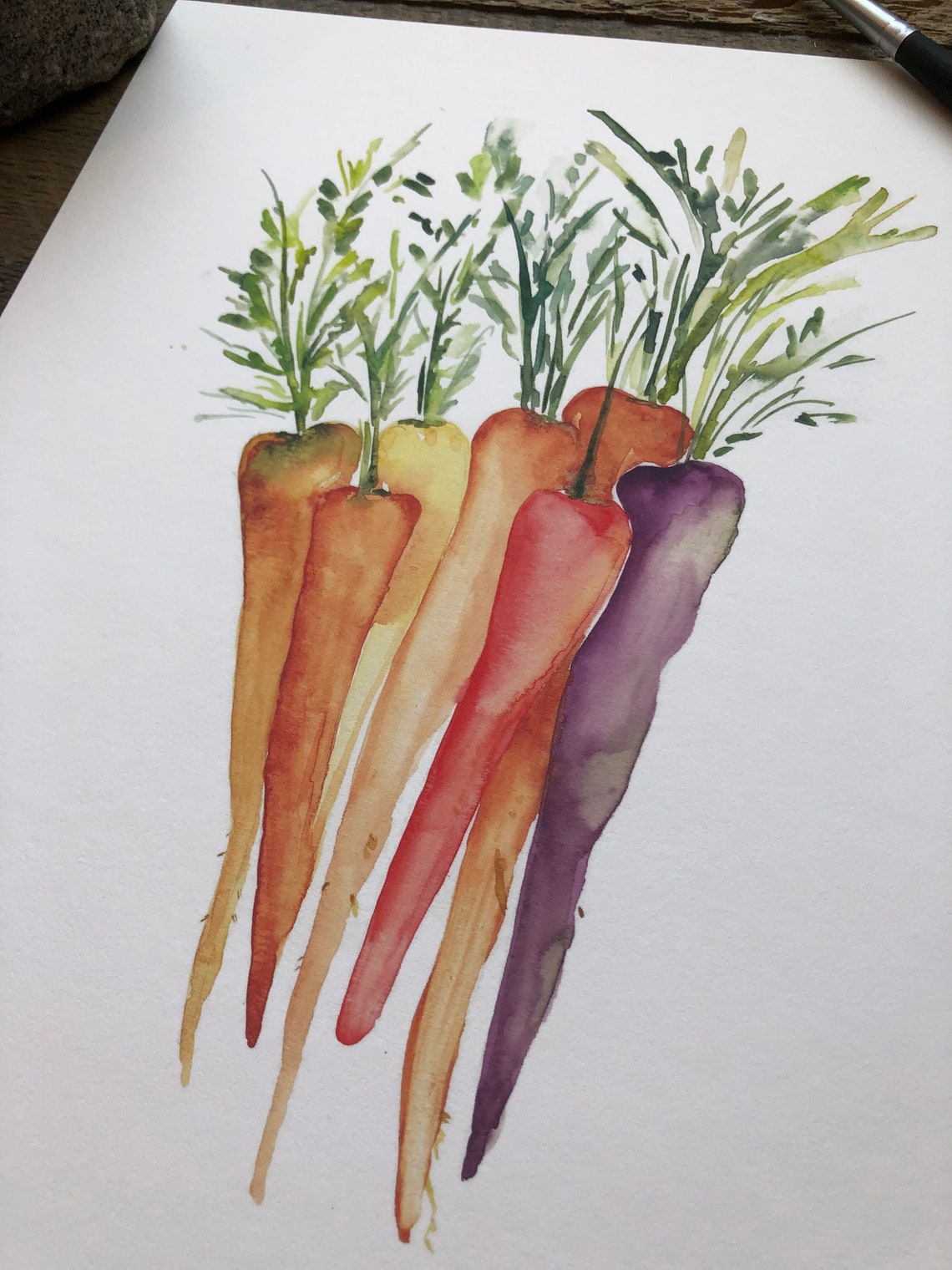 Carrots Print Watercolor Vegetable Print Kitchen Art Print - Etsy