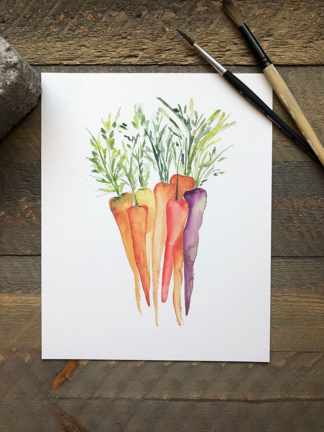Carrots Print | Watercolor Vegetable Print | Kitchen Art Print | Food ...