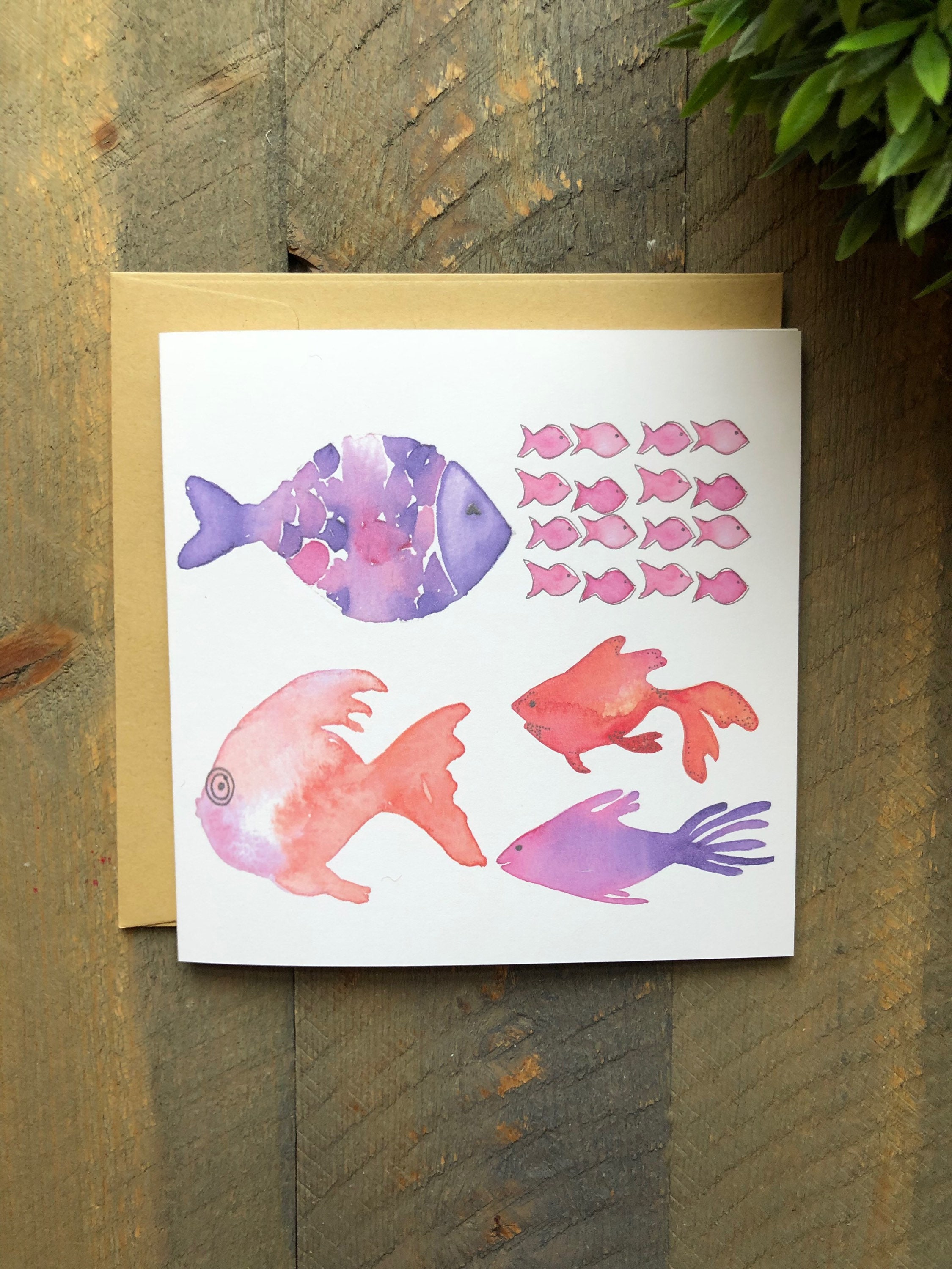 Fish in the Sea Notecards | Watercolor Cards | Art Cards | Nature Cards ...