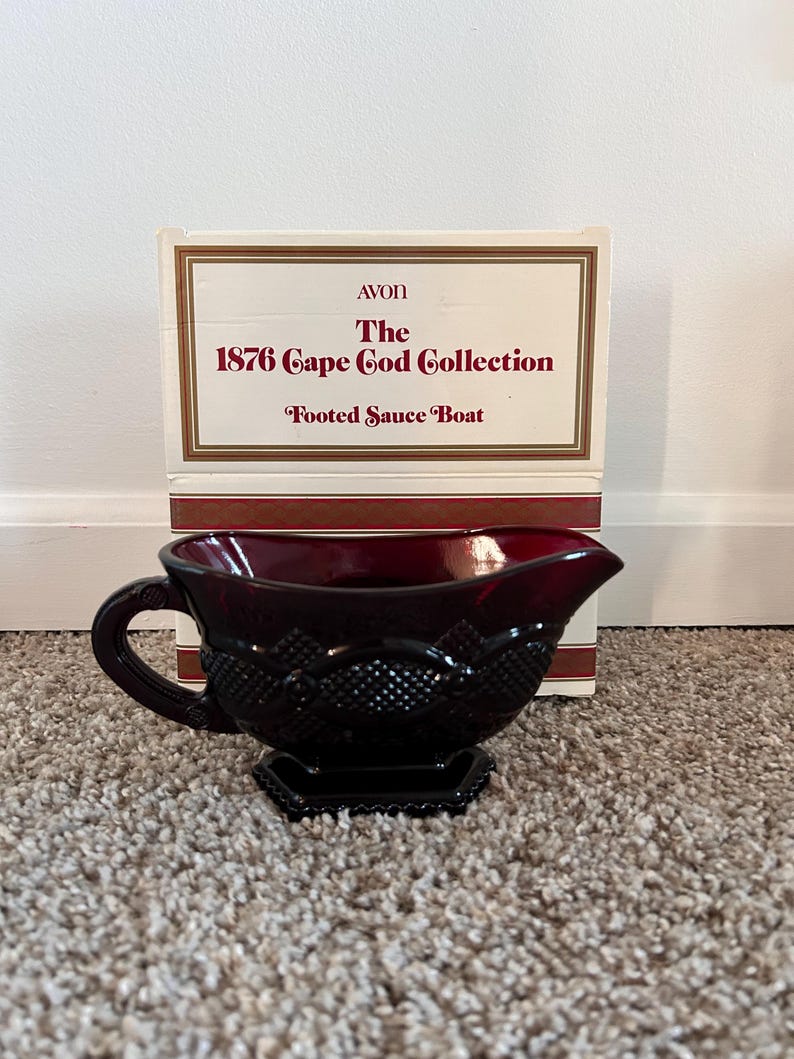 AVON 1876 Ruby Red CAPE COD Dishes - Priced Individually - Original Box ...