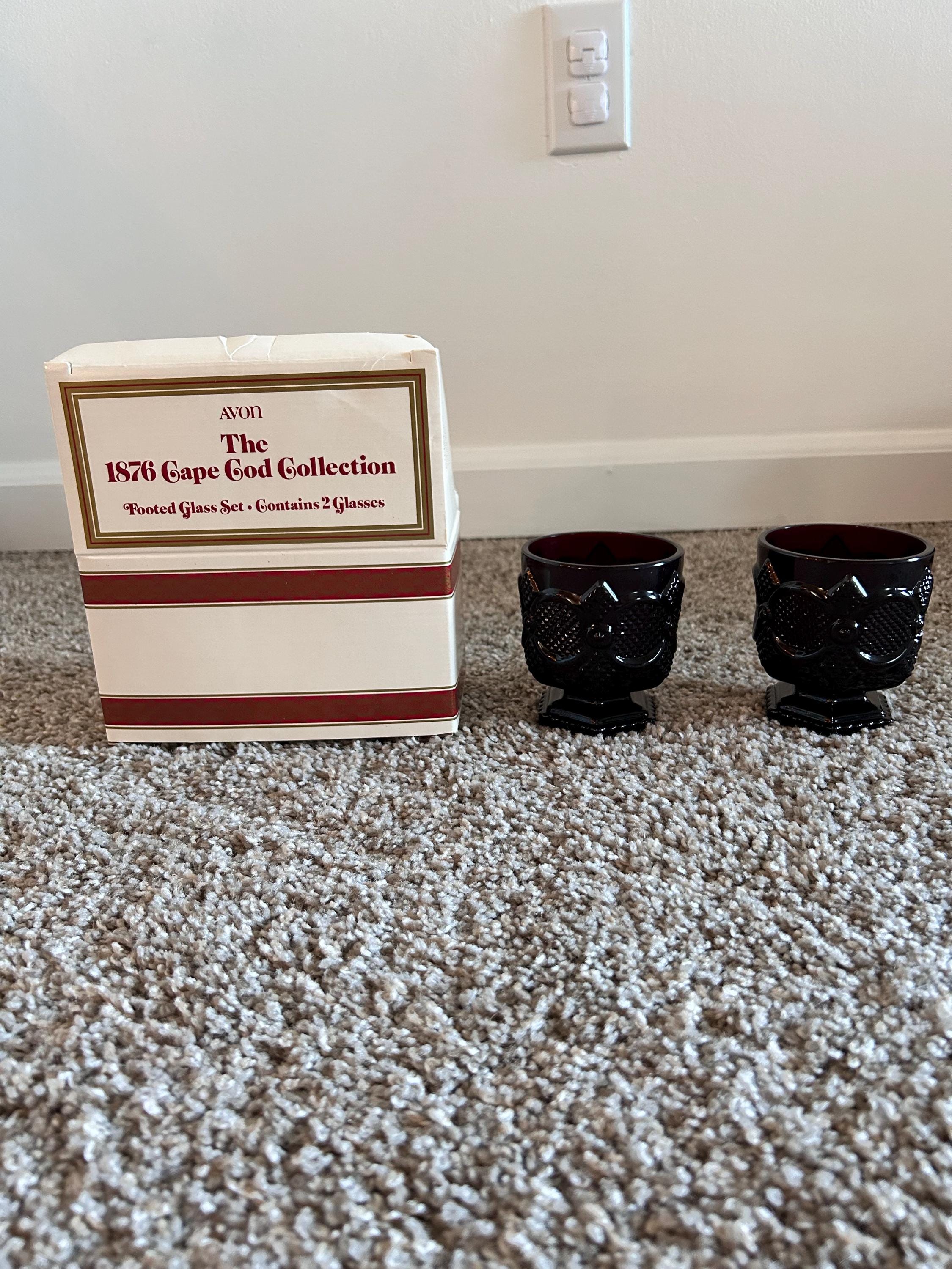 AVON 1876 Ruby Red CAPE COD Dishes - Priced Individually - Original Box ...