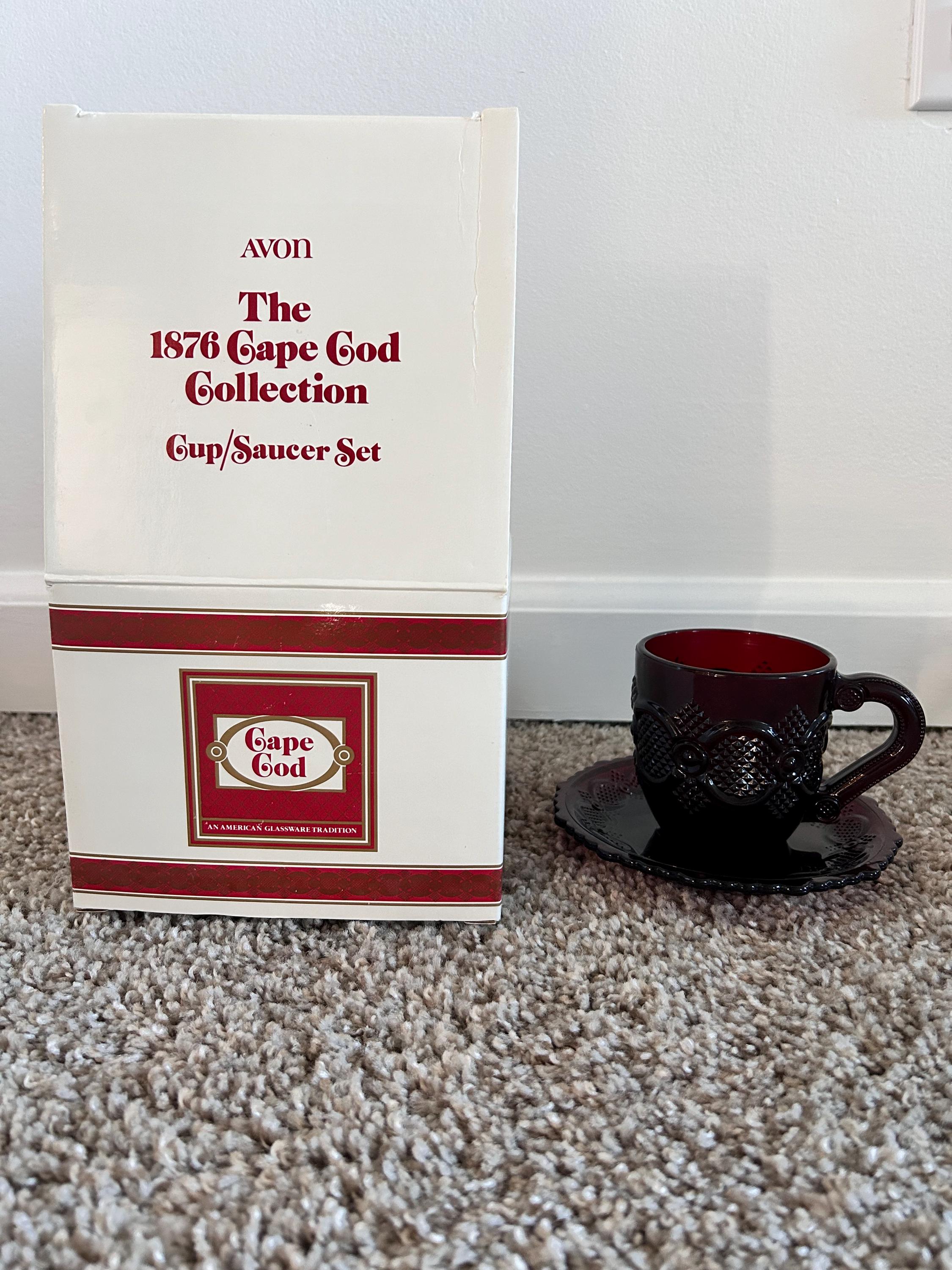 AVON 1876 Ruby Red CAPE COD Dishes - Priced Individually - Original Box ...