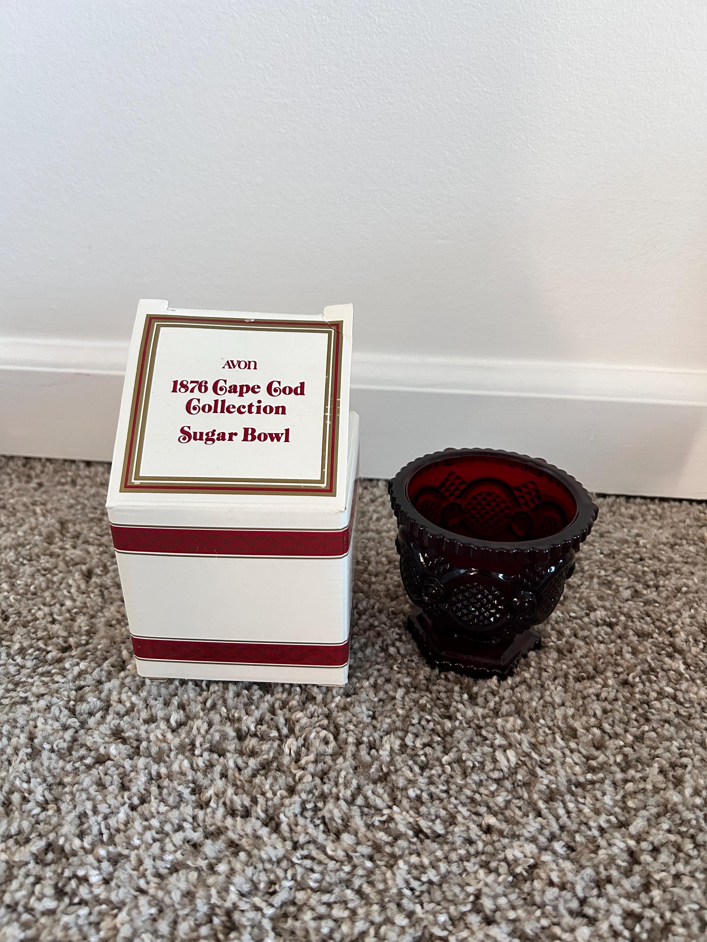 AVON 1876 Ruby Red CAPE COD Dishes - Priced Individually - Original Box ...