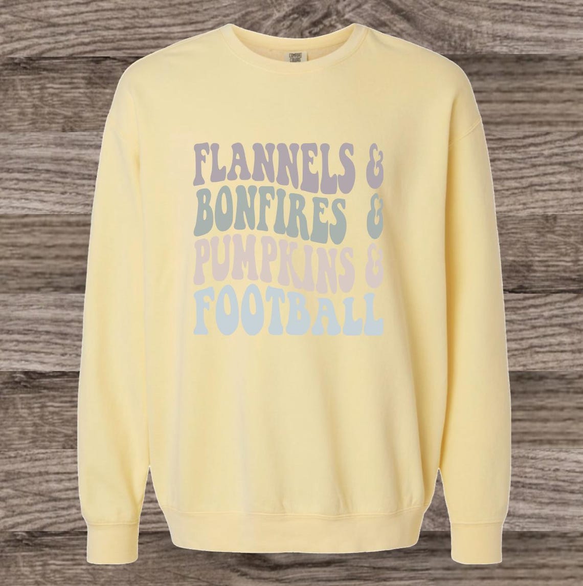 Flannels, Bonfires, Pumpkins & Football Sweatshirt, Fall Shirt ...