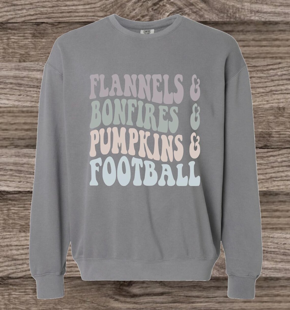 Flannels, Bonfires, Pumpkins & Football Sweatshirt, Fall Shirt ...