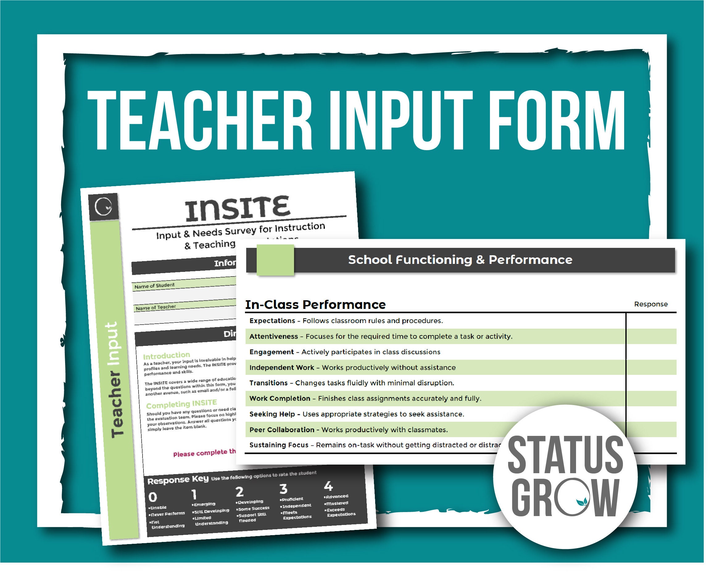 INSITE (input and Needs Survey for Instruction & Teaching Expectations ...