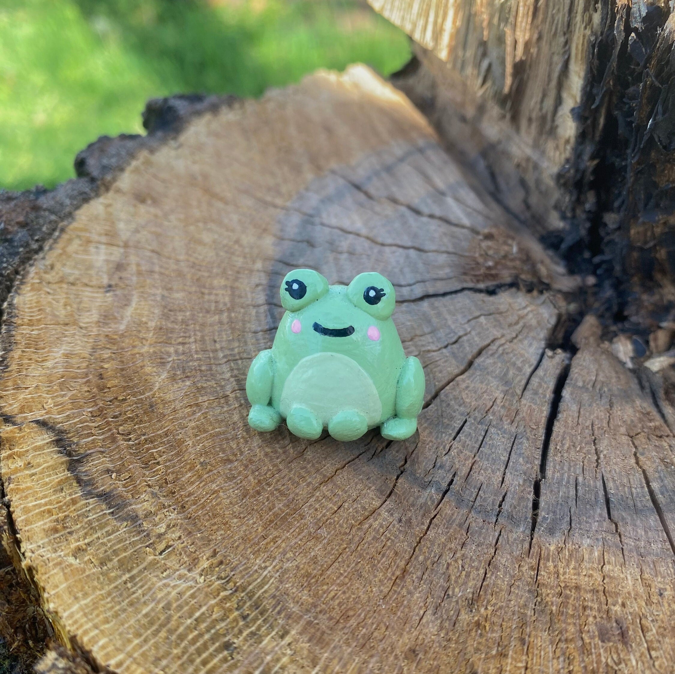 Mini Clay Frog Family | Cottagecore Frog Figurines | Clay Frogs With ...