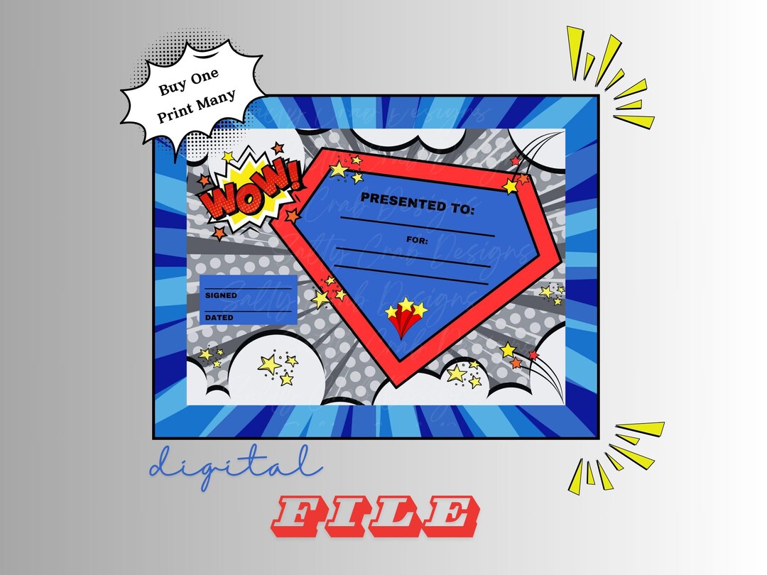 Printable Wow Certificate | Good Job Printable Certificate | Success ...