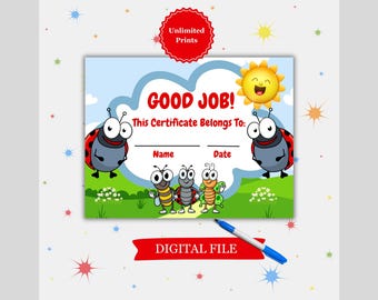 Printable Wow Certificate | Good Job Printable Certificate | Success ...