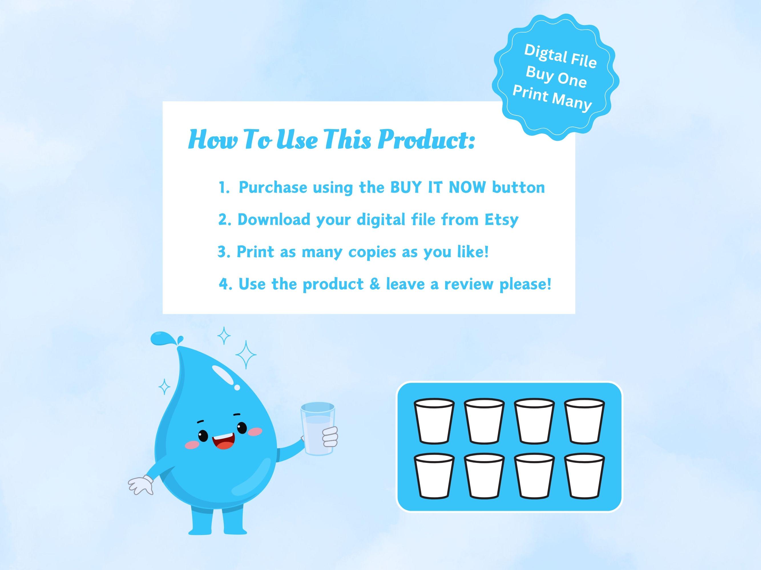 Daily Water Intake Tracker | Daily Water Log | Printable Water Tracker ...