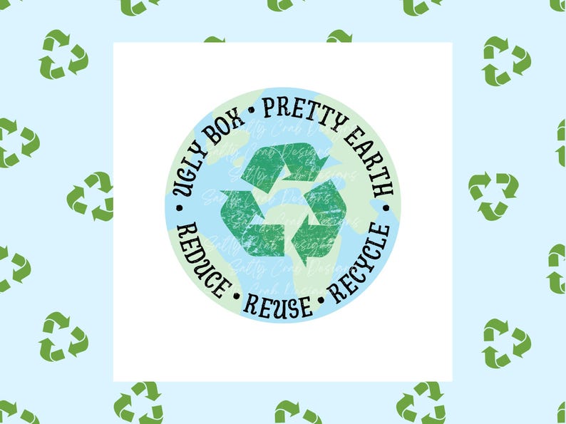 Ugly Box Shipping Sticker | Reduce Reuse Recycle Sticker | Digital ...