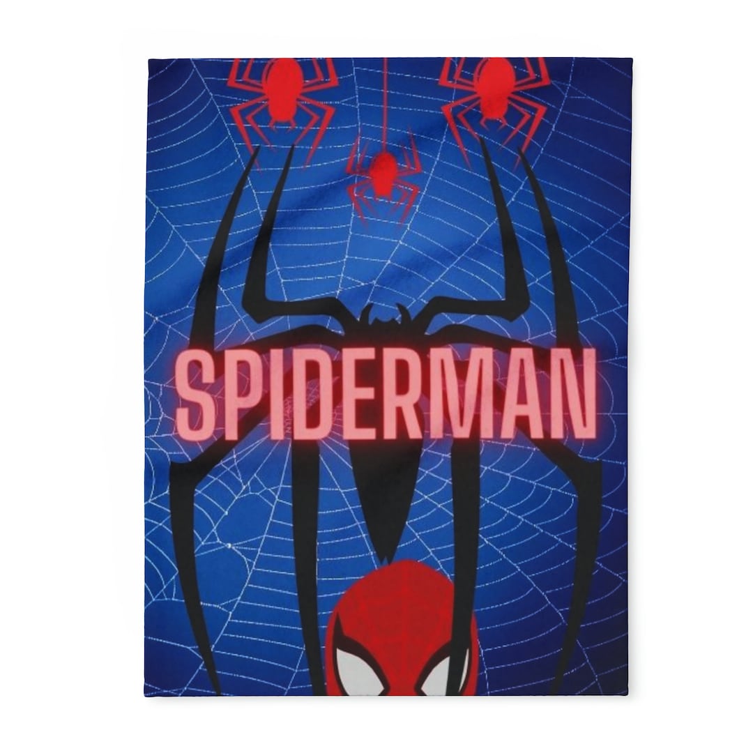 Webbed Wonder: Spider-man Themed Fleece Blanket - Etsy