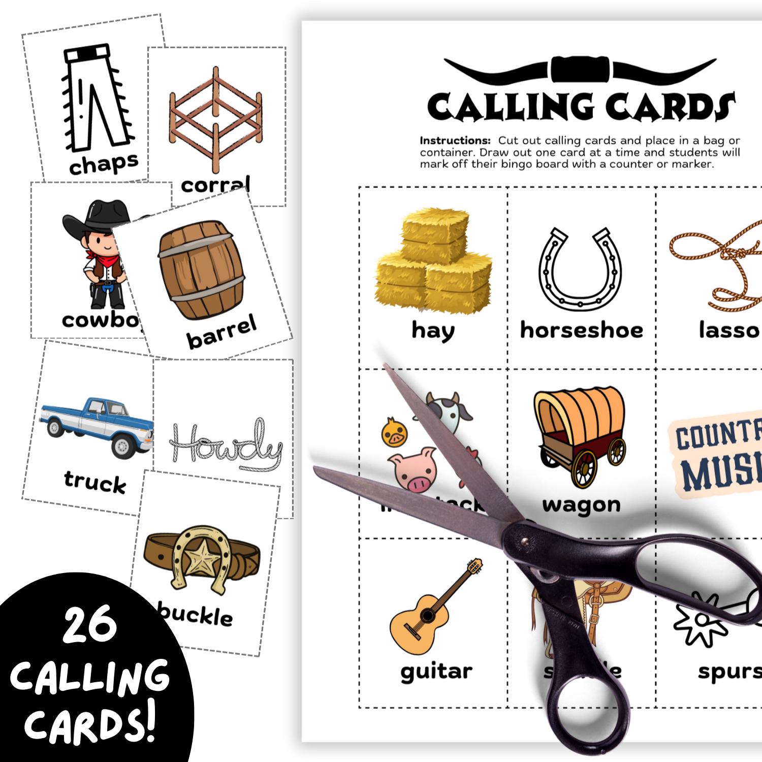 Rodeo Bingo | Texas Culture Game | Printable Classroom & Family ...