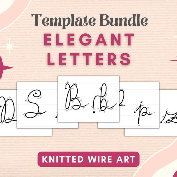 Wire Letter Font Knitted - Etsy