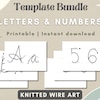 Alphabet Knitted Wire Template Letters Uppercase and Lowercase Wire ...