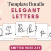 Alphabet Knitted Wire Template Letters Uppercase and Lowercase Wire ...