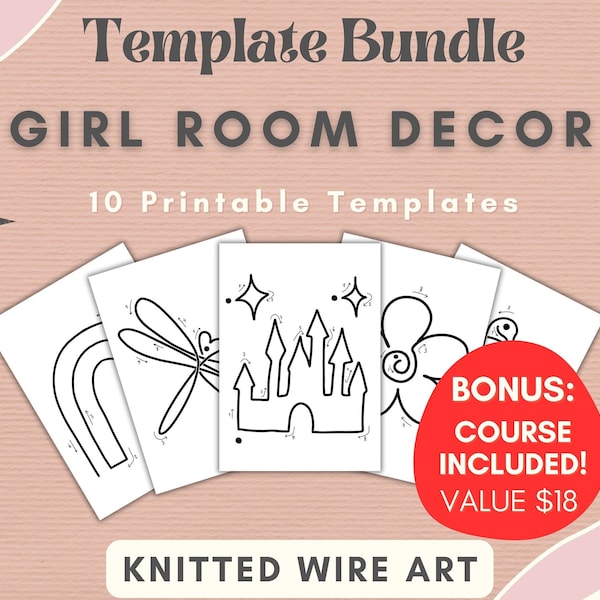 Dinosaurs Knitted Wire Art Template Dino Wire Bending Template for ...