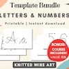 Alphabet Knitted Wire Template Letters Uppercase and Lowercase Wire ...