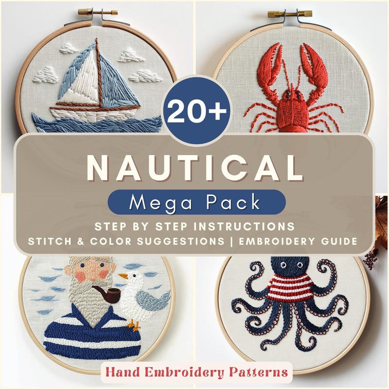 Hand Coastal Embroidery - Etsy UK