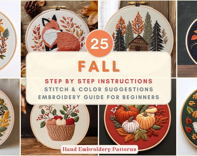 Fall Wreath Embroidery Pattern - Etsy