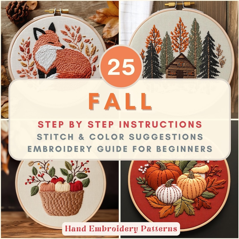 Autumn Themed Cross Stitch Patterns - Etsy