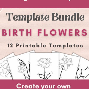 Birth Flower Knitted Wire Art Template Birthflower Decor Wire Art ...