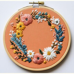 Wreath Embroidery Pattern Bundle for Beginners Seasonal Floral Designs ...
