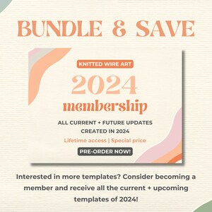 Birth Flower Knitted Wire Art Template Birthflower Decor Wire Art ...