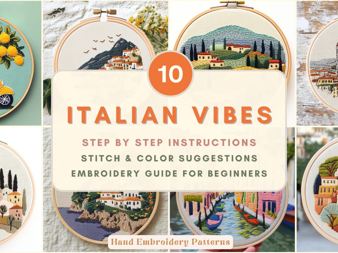 Hand Embroidery Italian Style Pattern Embroidery Pattern for Beginners ...