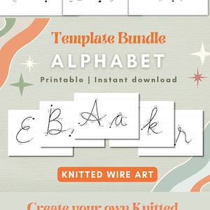 Alphabet Knitted Wire Template Letters Uppercase and Lowercase Wire ...