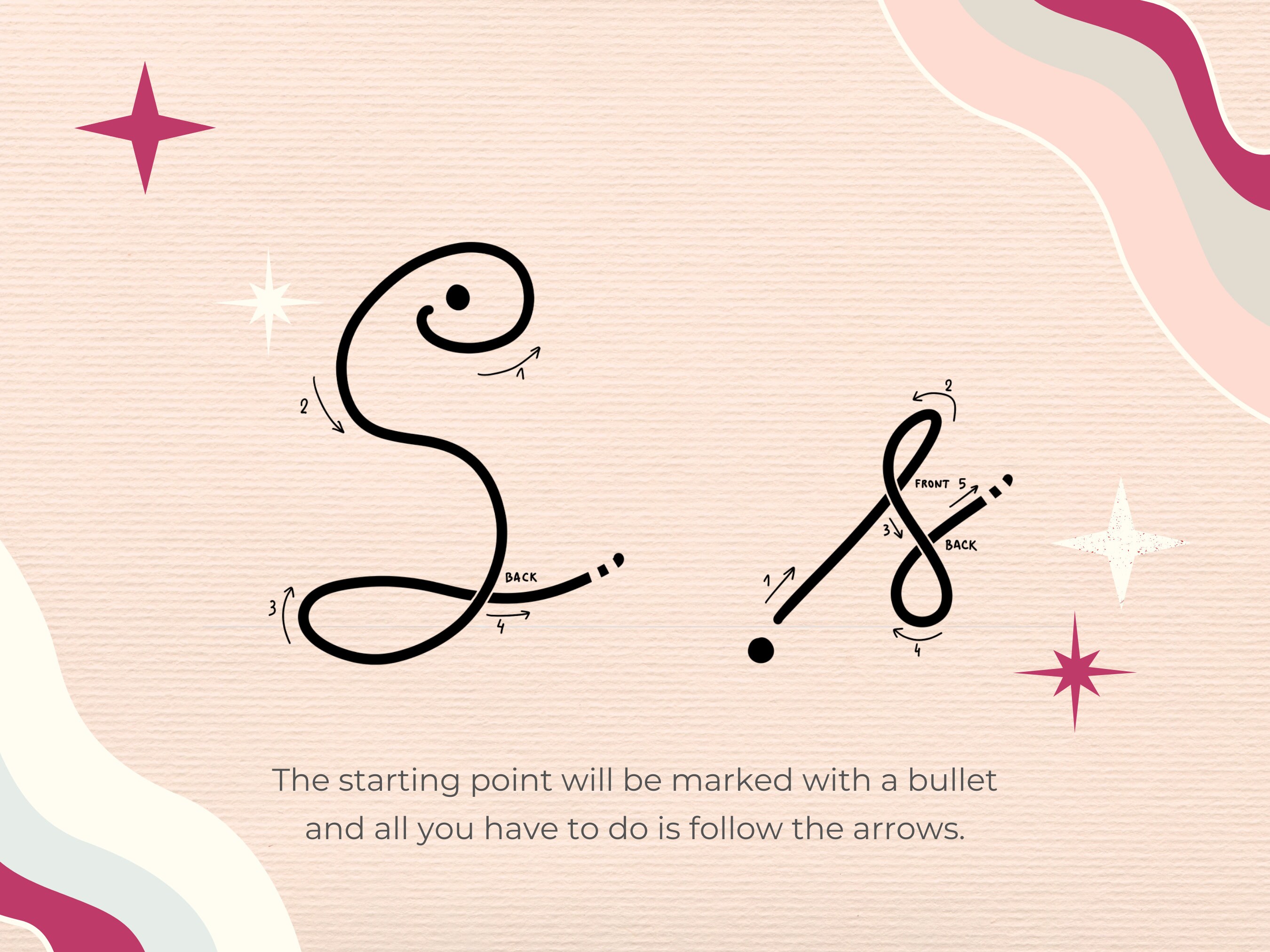 Letter Knitted Wire Template Elegant Font Uppercase and Lowercase Wire ...