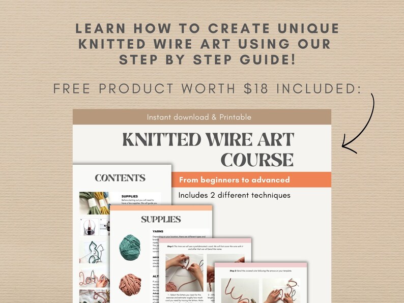 Letter Knitted Wire Template Elegant Font Uppercase and Lowercase Wire ...