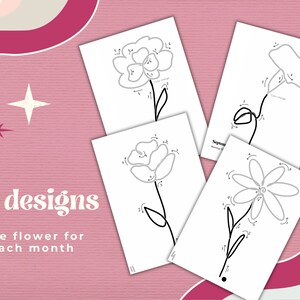 Birth Flower Knitted Wire Art Template Birthflower Decor Wire Art ...