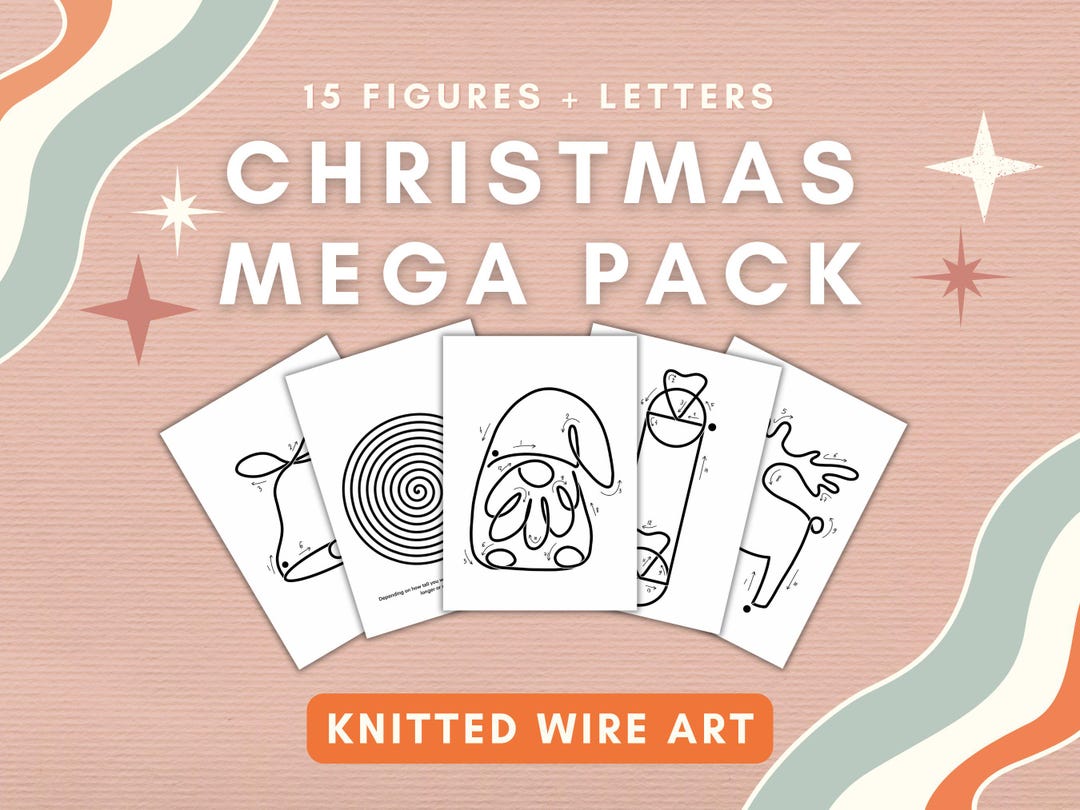 Christmas Knitted Wire Art Template Christmas Tree Wire Bending ...