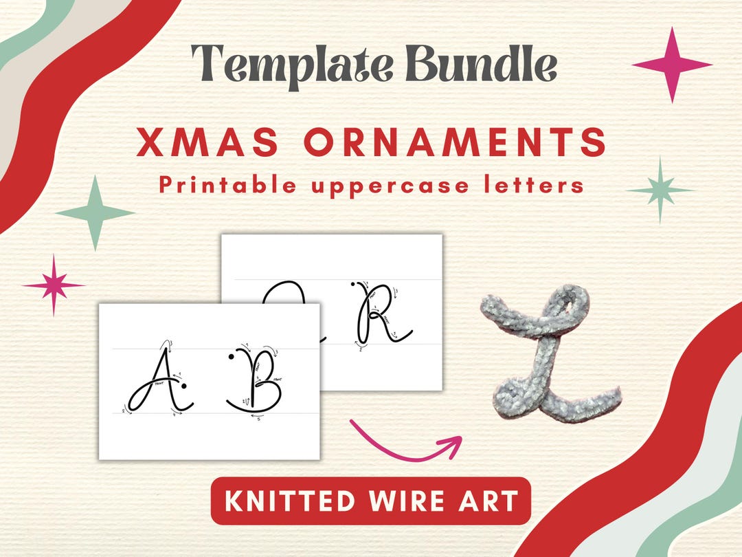 Christmas Wire Art Template Wire Letter Christmas Ornament DIY ...