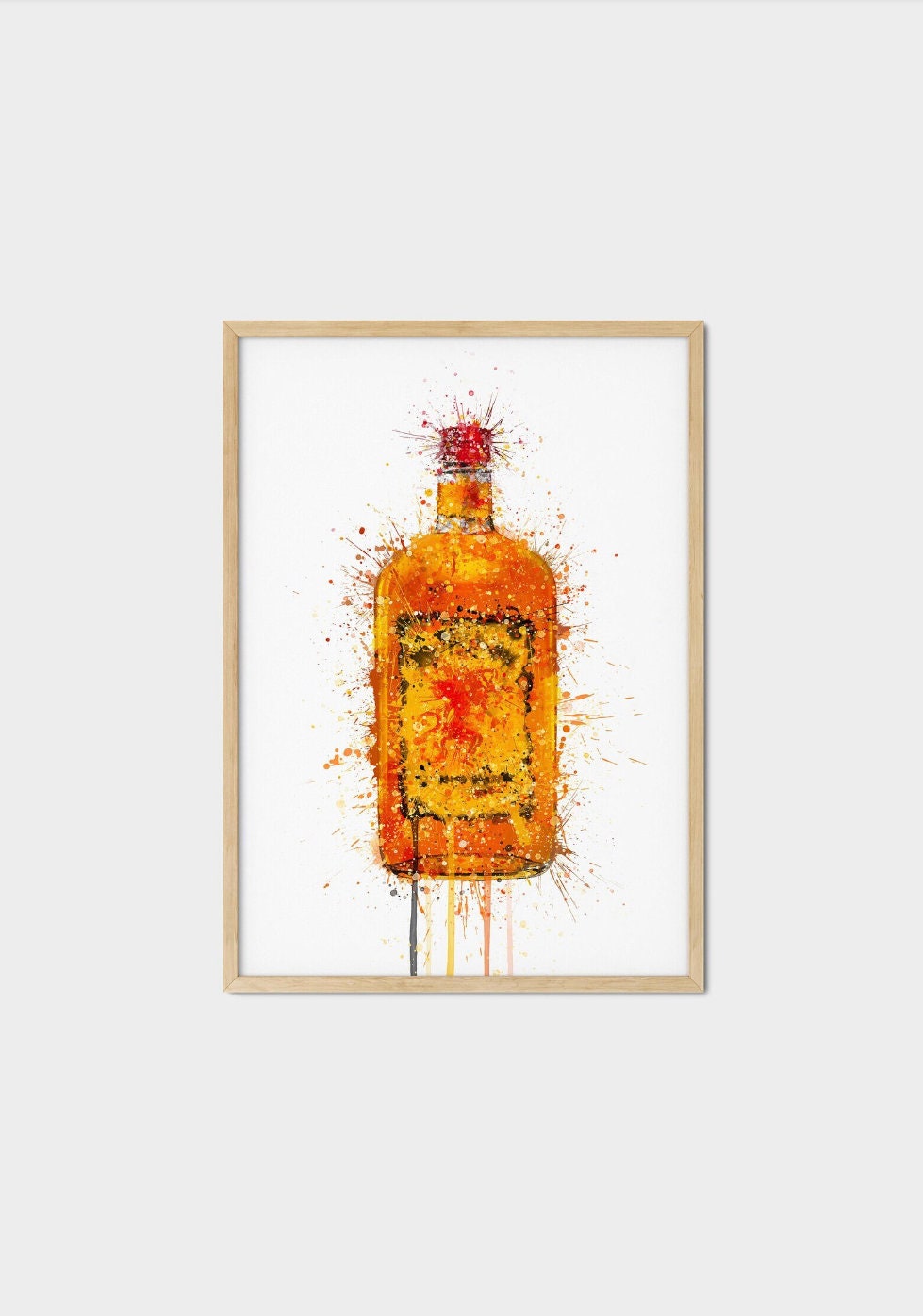 Fireball Whiskey Canvas Fireball Whiskey Wall Art Fireball Print ...